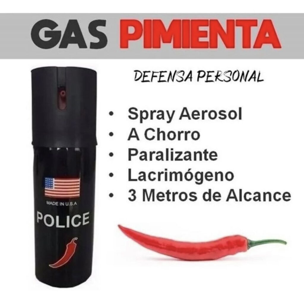 Gas Pimienta Spray Aerosol Paralizante Lacrimogeno