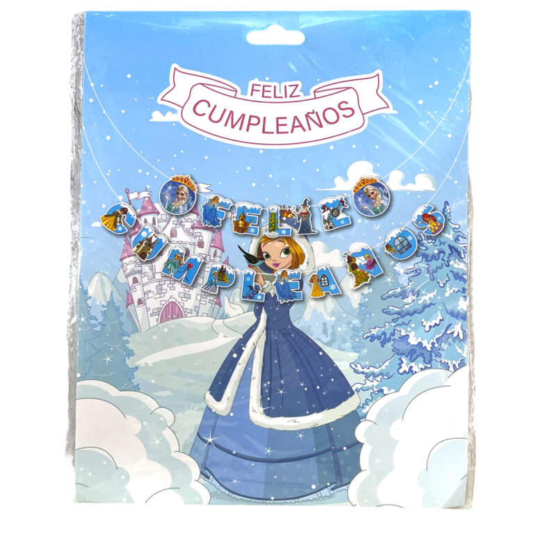 Cartel feliz cumpleaños frozen